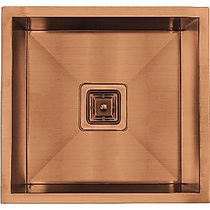 Strictly Sinks Undermount Copper Bar Prep Sink – 18 Inch Single Bowl 16 Gauge Stainless Steel Undermount Bar Sink – Tight Radius Corners Kitchen & Bar Sink With Drain Kit