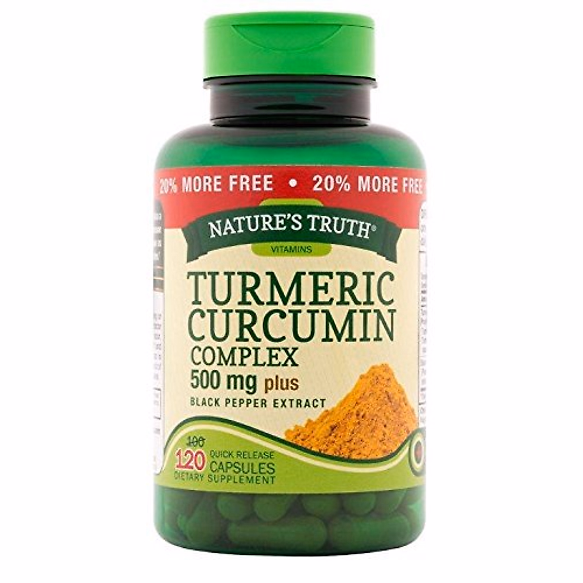Nature's Truth Turmeric Curcumin Complex 500 mg Plus Black Pepper Extract, 12... - Buy Packs and Save (Pack of 2)