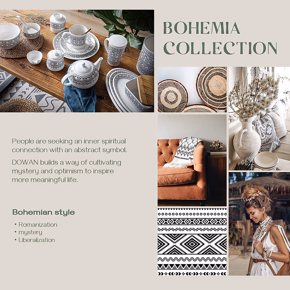 Dowan Butter Crock, Butter Keeper Crock, Keep Butter Soft & Fresh, Butter Crock with Water Line, Dishwasher Safe, French Butter Dish with Flat Lid for Serving, Modern Bohemian Design，unique thanksgivi