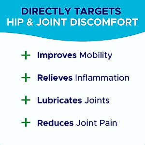 GOODGROWLIES Mobility Glucosamine Treats for Dogs - Advanced Hip & Joint Supplement w/Omega-3, Chondroitin, MSM - Made in USA - Joint Pain Relief - Hip & Joint Care - 120ct