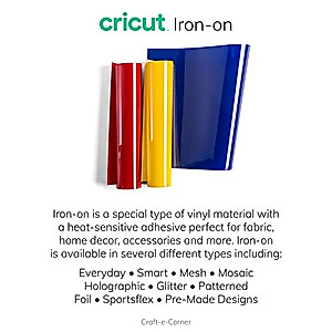 Cricut Everyday Iron-On Black and White Bundle Heat Transfer Vinyl to Create Custom Apparel T-Shirts Sayings Hoodies Pullover Sweatshirt Jerseys Long Sleeve Shirt with Personalized Logo Design Text