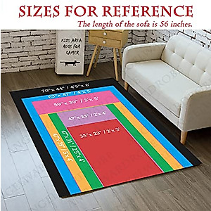 Gamer Area Rugs for Gamer Bedroom Living Room Black Gamepad Red Gaming Carpet Bedroom Sofa Mat Door Mat for Adults Game Player Cool Bath Mats Exercise Yoga Mats, 35"x23"
