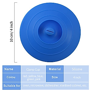 10 Pieces Silicone Cup Lid Mug Cup Cover Hot Drink, Seal Airtight with Spoon Holder Design for Glass Cup Coffee Cup, 5 Bright Colors