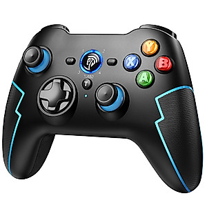 EasySMX 2.4G Wireless Controller for PS3, PC Gamepads with Vibration Fire Button Range up to 10m Support PC (Windows XP/7/8/8.1/10), PS3, Android, Vista, TV Box Portable Gaming Joystick Handle