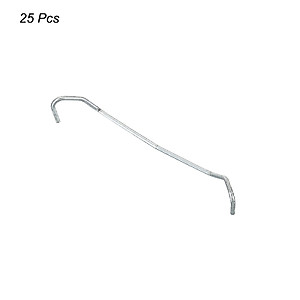 PATIKIL 3.1x0.7 Cage Door Hook, 25Pcs Stainless Steel Durable Singe Wire Water Pipe Latch Hook for Locking and Fixing Rabbit Pig Poultry Cage, Silver