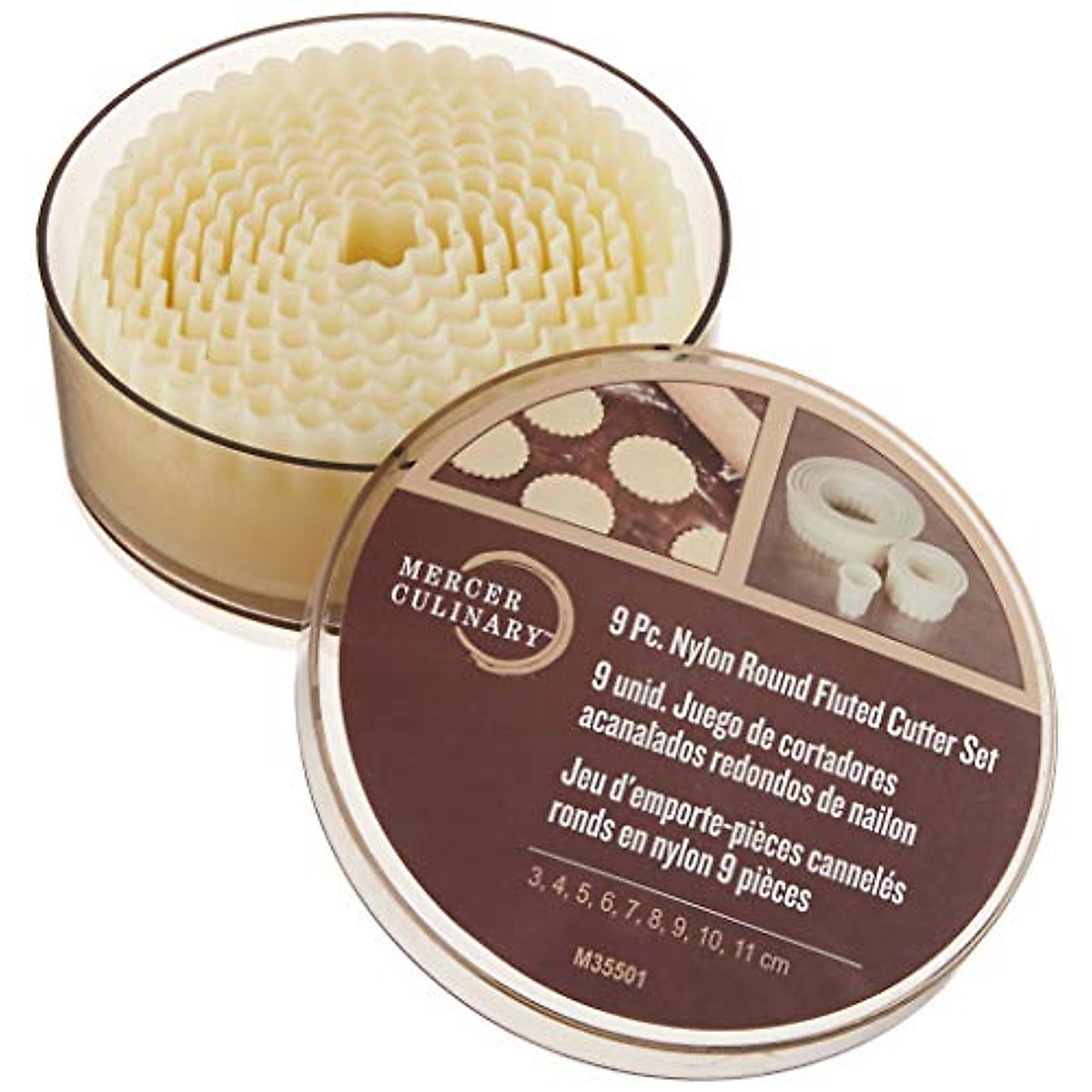 Mercer Culinary 9-Piece Round Fluted Nylon Cutter Set