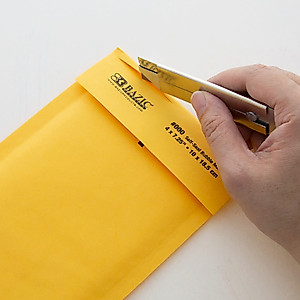 BAZIC Carton Cutters w/ 4 Replacement Blades in tube, Utility Knife Set for Box Cardboard Boxes, 2-Pack