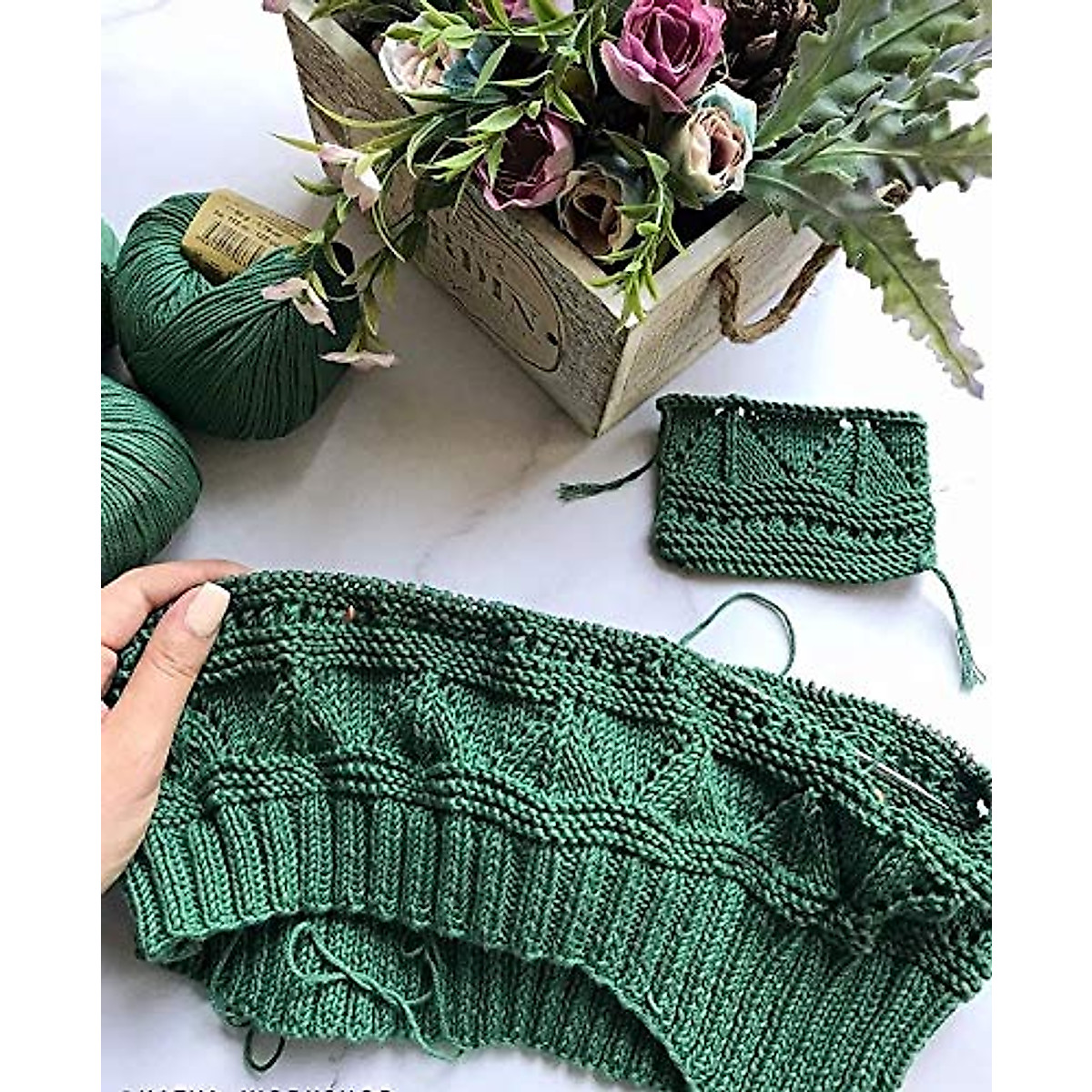 3 Ball (Pack) Gazzal Organic Baby Cotton Yarn, Total 5.28 Oz.100% Organic Cotton, Each 1.76 Oz (50g) / 125 Yrds (115 m), 3 Light DK, Global Organic Textile Standard Certified (Blue - 434, 3 Pack)