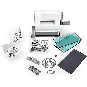 Sizzix Sidekick Starter Kit 661770 Portable Manual Die Cutting & Embossing Machine for Arts & Crafts, Scrapbooking & Cardmaking, 6.35 cm Opening, 2.5" Opening, White