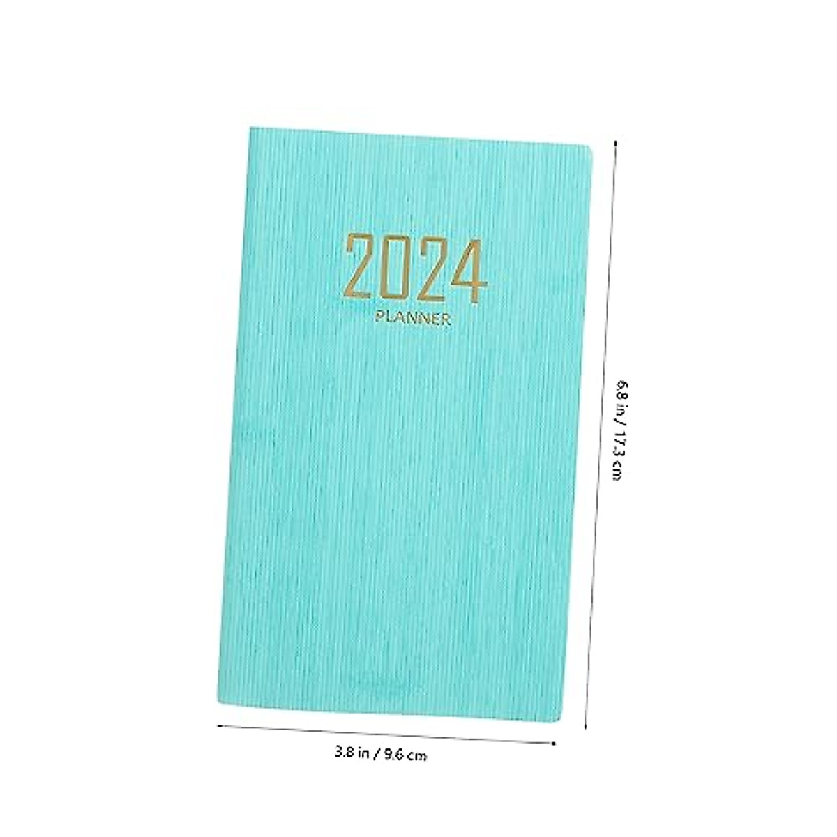 Tofficu Planner Book Academic Diary 2024 Undated Planner Weekly and Monthly Weekly Pocket Planner To Do List Pad English Agenda Planner Notebook Work Notes Multifunction Imitation Leather