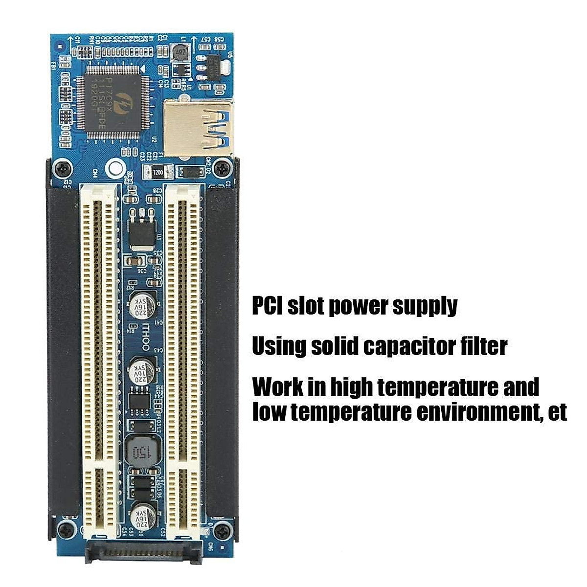 Eboxer PCI Express Network Card PCI E PCI X2 Adapter Card Set Parallel Port Network Card with USB3.0 Data Cable, PCI E × 1 × 4 × 8 × 16 Adapter Converter for Desktop PC