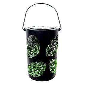 Lxcom Lighting Green Solar Lantern Lights Metal Waterproof Decorative Solar Garden Lights Garden Solar Lights Solar Lamp Outdoor Retro Garden Hanging Lantern Decorative Light for Home Garden Patio