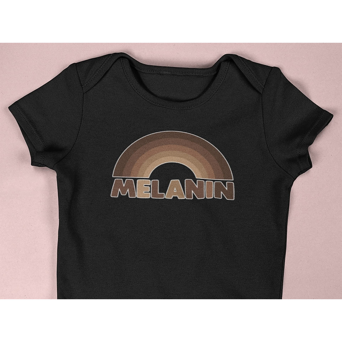 Melanin Rainbow Black History Pride Infant and Toddler Baby Romper Bodysuit Black 6M