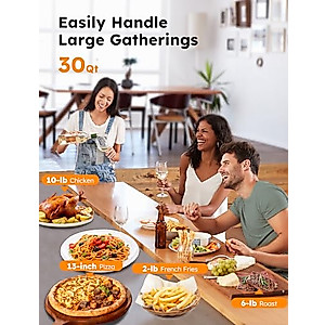 Nuwave Bravo XL Pro Air Fryer Toaster Oven, Improved 100% Super Convection, Quicker & Crispier Results, 100 Presets, Multi-Layer Even Cooking, 50-500F, Smart Probe, PFAS Free, 30QT, Stainless Steel