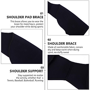 Warm Shoulder Strap Gym Sports Shoulder Support Shoulder Protection Brace Shoulder Splint Shoulder Compression Sleeve Shoulder Support Wrap Shoulders Fabric Fitness Shoulder