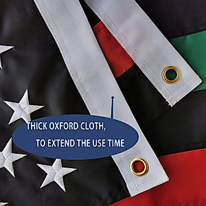 Embroidery Thin Red Blue Green Line Flag 3x5 Outdoor- Police Firefighter Military Flags Heavy Duty Vivid Colors UV Protection Double Stitched 210D Polyester with 2 Grommets