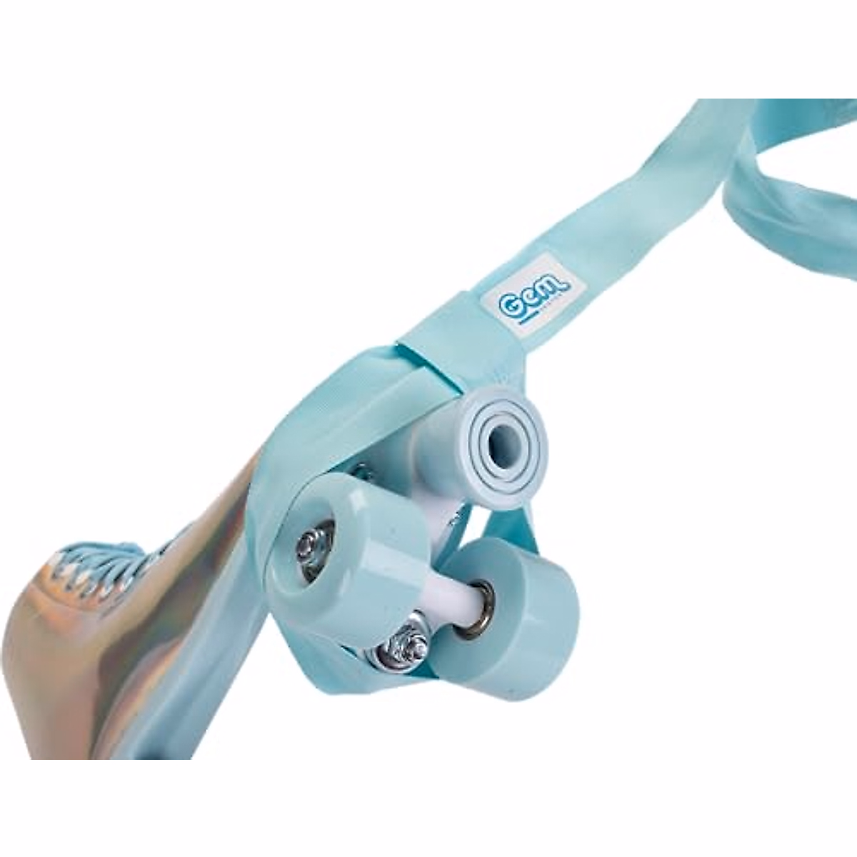 GEM QUAD ROLLER SKATES - Holographic Blue, Size 3-6