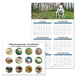 Gag Gifts - 2024 Wall Calendar, White Elephants Pooping Dogs, Calendar 2024 from Jan.2024 to Dec.2024, 12 Monthly Calendar Planner, Wall Calendar 2024, Funny Calendar for Family, Friends