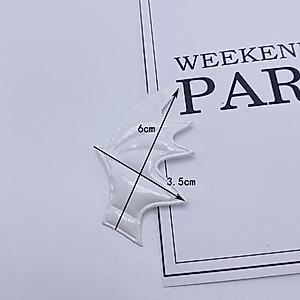 40 Pcs Mini Devil Wings Halloween Bat Wing Embellishment Spooky Bats Fabric Wings Patches for Hair Clips Headband Clothes Shoes Black