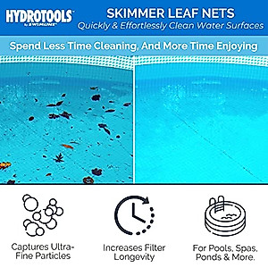 Swimline 8039 Premium Extra Strong Leaf Skimmer Net Head Cleaner for Swimming Pool Spa Fountain Pond Hot Tub Leaves Bugs Debris Fine Cleaning Maintenance, Heavy Duty Large, Blue