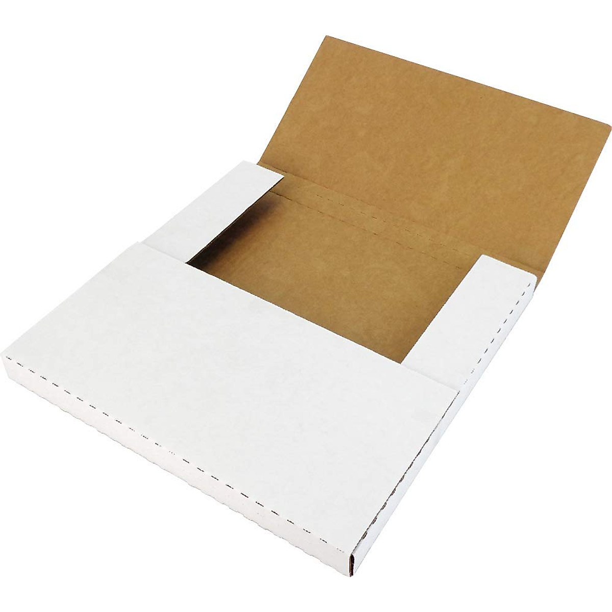 (10) White Vinyl Record LP Shipping Mailer Boxes - Holds 1 to 3 12" Records - Adjustable Height - STRONG 200# Test Cardboard #12BC01VDWH