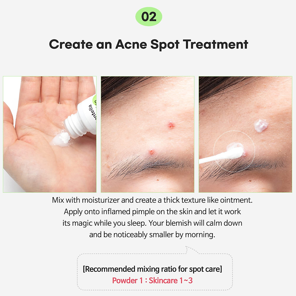 TIAM Centella Blending Powder, CICA Powder, Sebum Control, reduce acne marks, Asiaticoside, Madecassic Acid, Asiatic Acid, 0.35 Oz