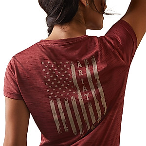 Ariat Female Laguna Patriot T-Shirt Pomegranate X-Large