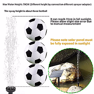 Biling Solar Water Fountain Pump Outdoor, Upgraded Solar Fountain Pond Pump Kit with Stake, Solar Powered Fountain Water Pump for Bird Bath, Garden, Backyard, Pool, Fish Tank