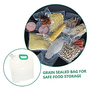 Zerodeko 20 pcs Transparent grain bag clear storage bag food storage bags airtight storage bags stand up grain bag rice grain sealed bags rich storage clear grain dry food household