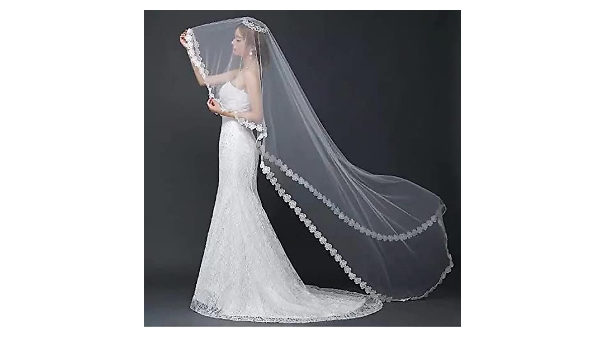 Classic White Unity Veil for Filipino Wedding Ceremony