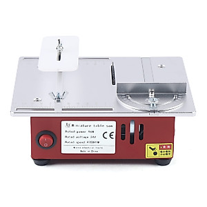Mini Table Saw,Mini DIY Table Saw Table Woodworking Cutting Machine Acrylic Wood PCB Cutter with Adjustable Speed for Hobby Handmade Wooden Model Crafts Making