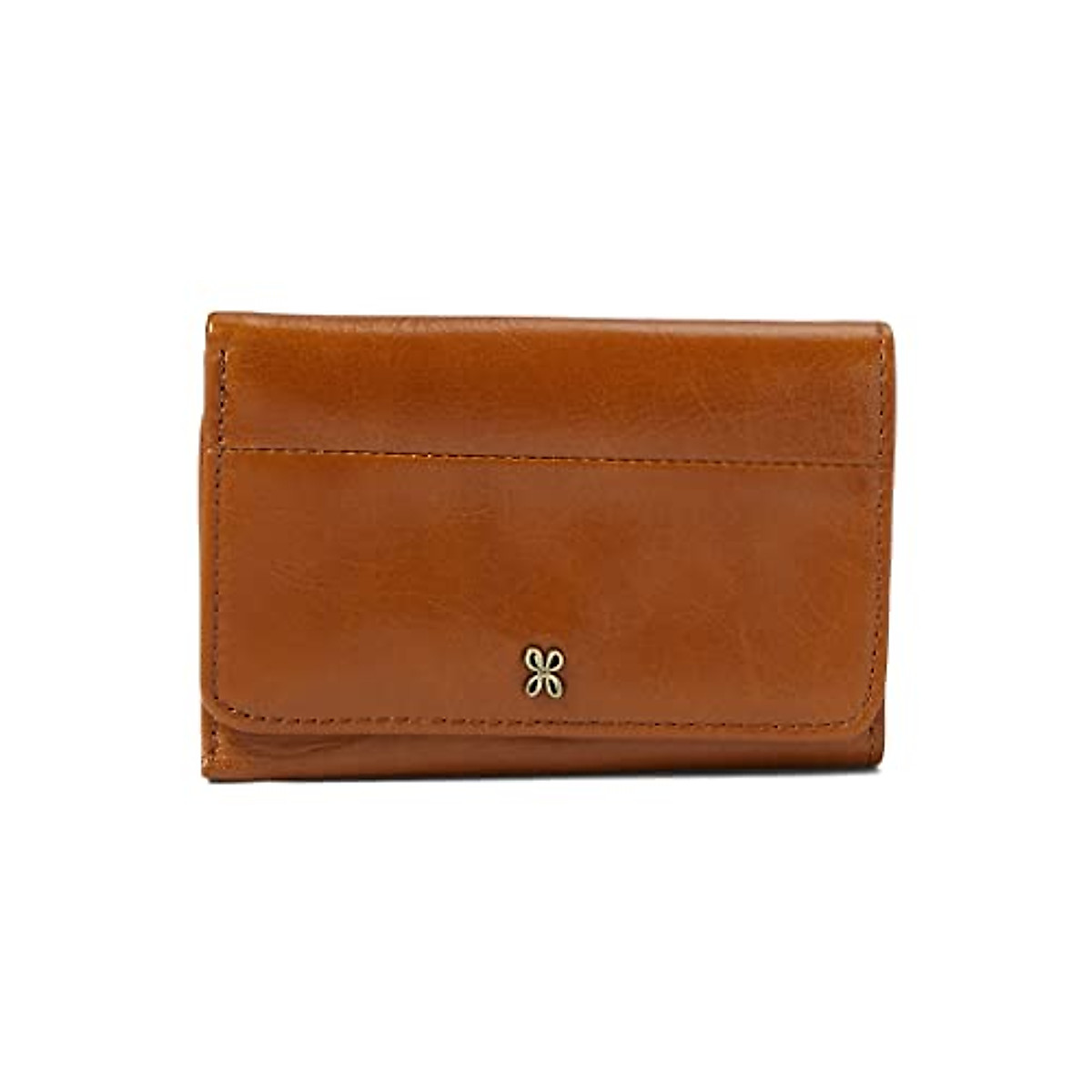 HOBO Jill Wallet For Women - Snap Flap Closure and Patterened Polyester Lining, Compact and Handy Wallet Truffle One Size One Size