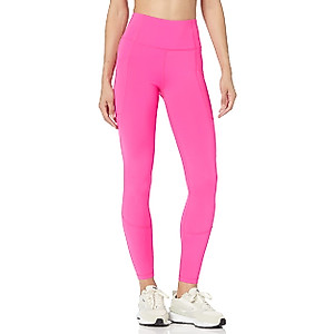 Amazon Essentials Women's Active Sculpt High Rise Full Length Legging with Pockets (Available in Plus Size), Neon Pink, Medium
