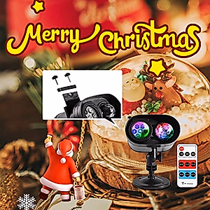 Christmas Outdoor Reflectors Nativity Projector Light Ocean Wave Projector 2in1 3D LED 18 HD Slides Window Wonderland Projector House Xmas Indoor Holiday Party Projection Lights All Seasons