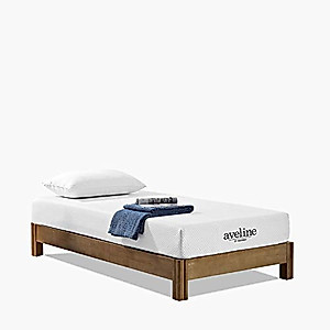 Modway Aveline Memory Foam Bed Mattress Conventional, Twin,Firm, White