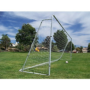 Official Size 24 X 8 X 5 Ft. Steel Soccer Goal. Heavy Duty Frame w/Net. Tournament, Regulation Size. Professional Portable Practice Training Aid. 24 X 8, 24x8(1Net)