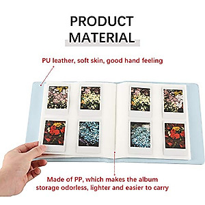 256 Pockets Mini Photo Album for Polaroid Pictures,Suitable for Fujifilm Instax Mini 12 11 9 90 8+ 8 7S 40 26 25 EVO LiPlay Instant Camera/Mini Link SP-1 Printer (Pastel Blue)