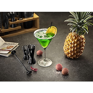 ROCKSLY Mixology Bartender Kit and Cocktail Shaker Set for Drink Mixing | Mixology Set with 10 Bar Set Tools and Bamboo Stand Makes It The Perfect Home Cocktail Kit | Complete Bartender Kit (Black)