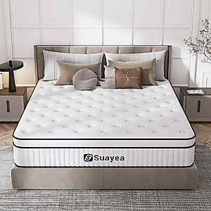 King Size Mattress 12 Inch, King Mattress in a Box, Hybrid Mattress with Pocket Spring and Soft Foam, Pressure Relief and Ultimate Motion Isolation, Medium Firm, Upgraded Version