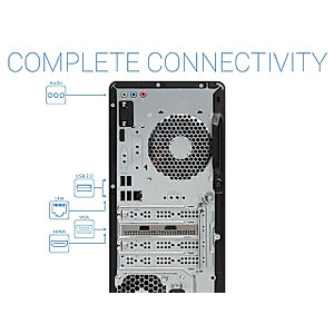 HP Pavilion Gaming Premium Desktop | AMD Ryzen 7-5700G 8-Core Upto 3.8GHz | 32GB RAM | 1TB SSD+1TB HDD | NVIDIA GeForce RTX 3060 | Windows 10 Home | Keyboard and Mouse | with Mouse Pad Bundle, Black