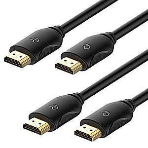 Rankie HDMI Cable, High-Speed HDTV Cable, Supports Ethernet, 3D, 4K and Audio Return, 2 Pack, 6ft