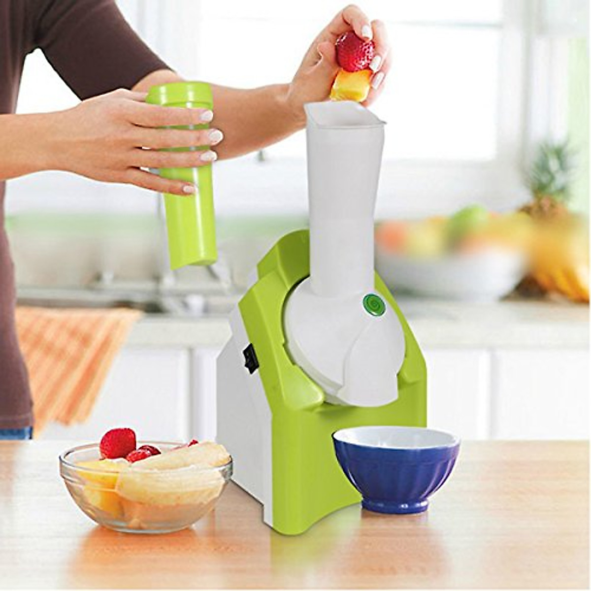 DIY Mini Electric Home Automatic Homemade Fruit Ice Cream Machine Maker