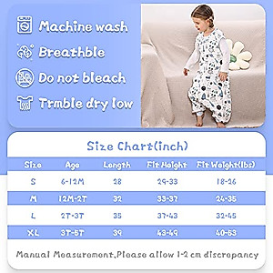 Toddler Sleep Sack, Sleep Sack 2t-3t, Light Weighted Sleep Sack Baby Wearable Blanket, Toddler Baby Sleep Sacks with Feet, Sleeveless Soft Toddler Sleeping Sack