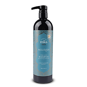 Earthly Body MKS eco Nourish Shampoo for Fine Hair, Light Breeze - 25 fl oz - Cleanses & Strengthens - Safe for Color Treated Hair - Moroccan Argan Oil, Hemp Seed Oil - Vegan, Cruelty Free