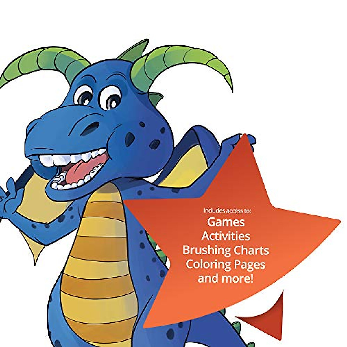 StarSmilez Kids Toothbrush Buddy Lil Magi Dragon Plush Dental Education Tool and Toy Teach Kids Oral Care 8” Tall