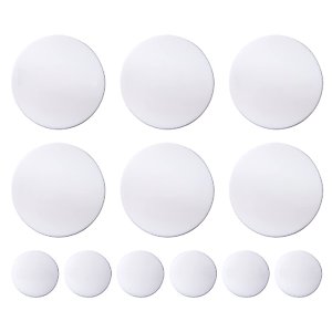 Door Stoppers Wall Protector, A Set Includes 6pcs 3.15" + 6pcs 1.57", Strong Self-Adhesive Door Stoppers for Wall, Door Knob Wall Protector, Quiet Door Handle Bumpers