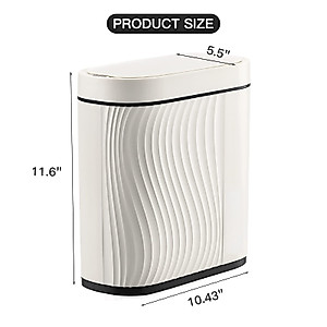 Huaqinglian 2.6gallon Small Automatic Trash can Plastic,touchless Smart Garbage can,Motion Sensor Trash can with lid for Bathroom,Kitchen,Bedroom,Office