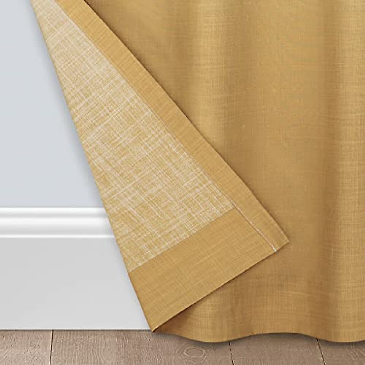 Vue Arashi Modern Boho Decorative Ombre Rod Pocket Window Curtain for Living Room (1 Panel), 52 in x 84 in, Gold
