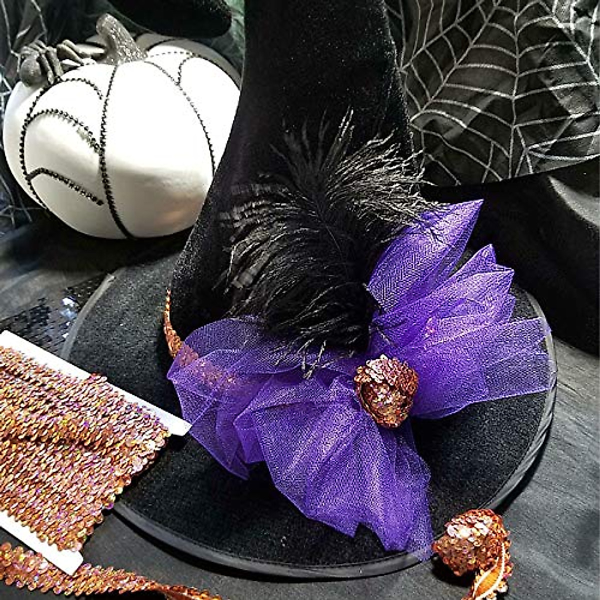 "Tulle Shiny 6"" Wide 25 Yards Buy-The-Spool-Black"