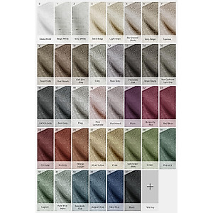 TWOPAGES Liz Series Faux Linen Curtain Fabric Swatches Sample Book